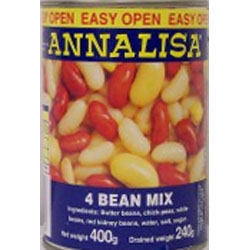 Four Bean Mix - Annalisa (400g) : 2 Brothers foods Online, Wholefoods ...